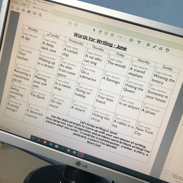 FREE DAY WRITING: A word a day for June! – alittlebutalot