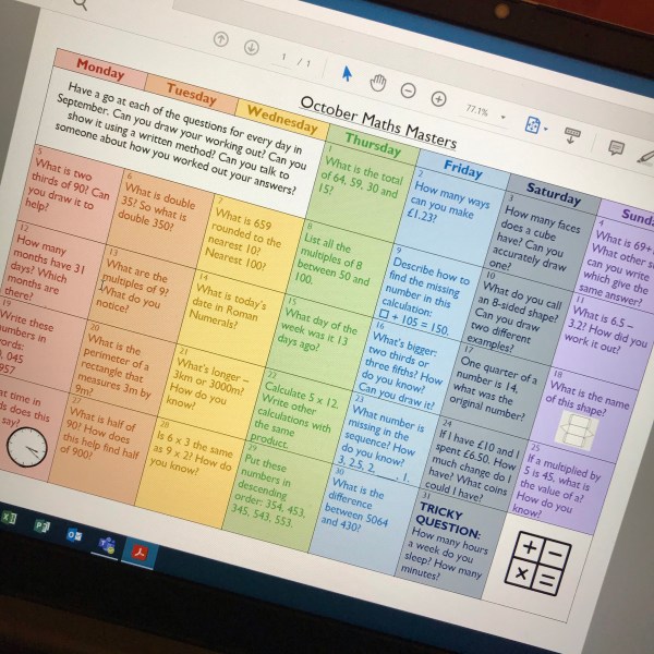 FREE DAY: October Maths calendars – alittlebutalot