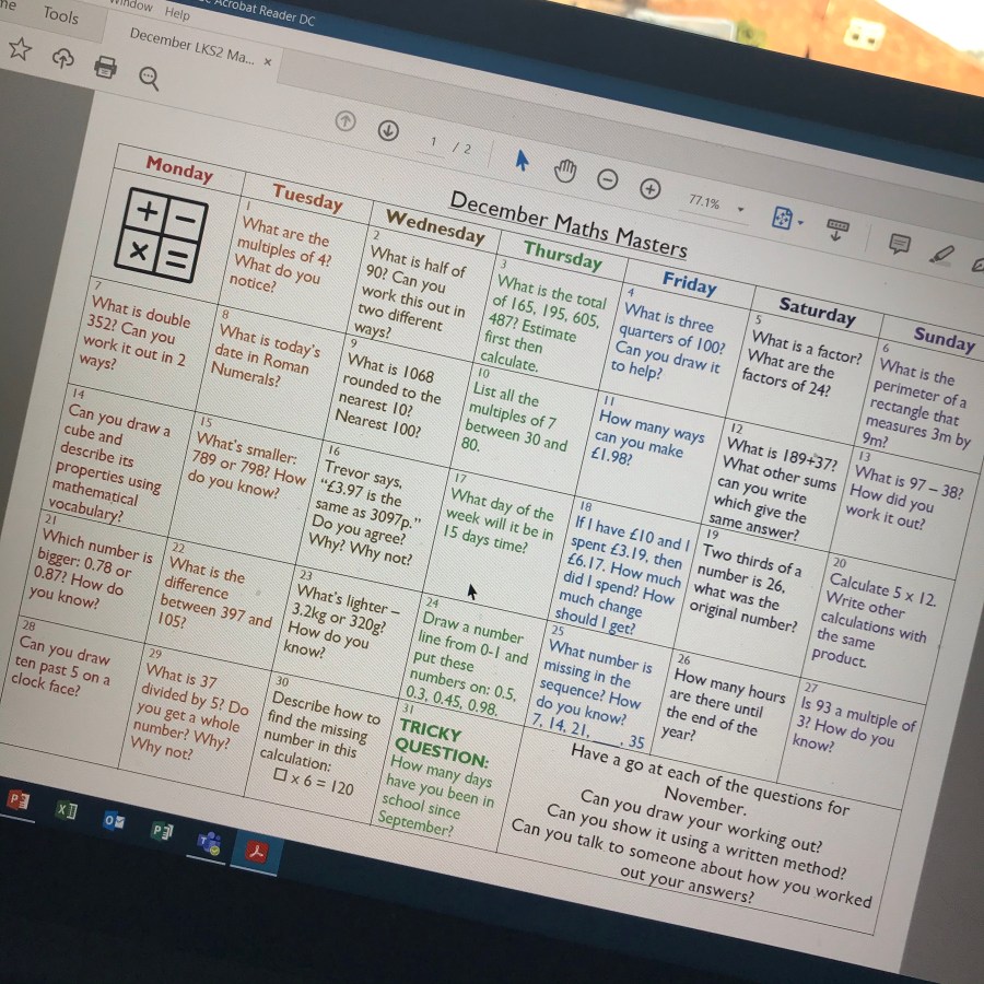 FREE RESOURCE: Maths calendars – alittlebutalot