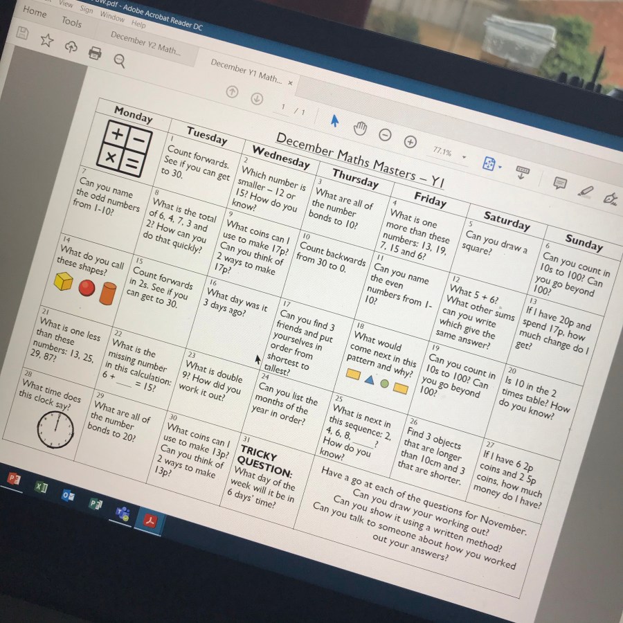 FREE RESOURCE: Maths calendars – alittlebutalot