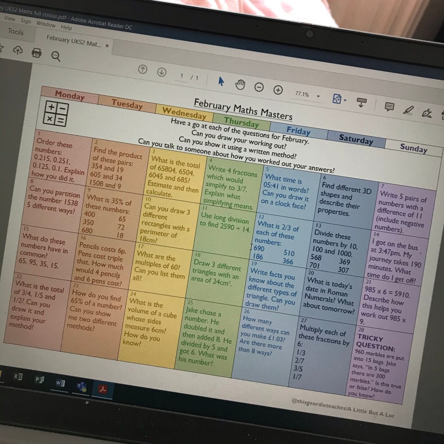 FREE RESOURCE: February Maths calendars – alittlebutalot