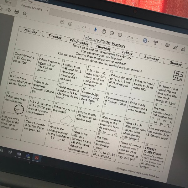FREE RESOURCE: February Maths calendars – alittlebutalot