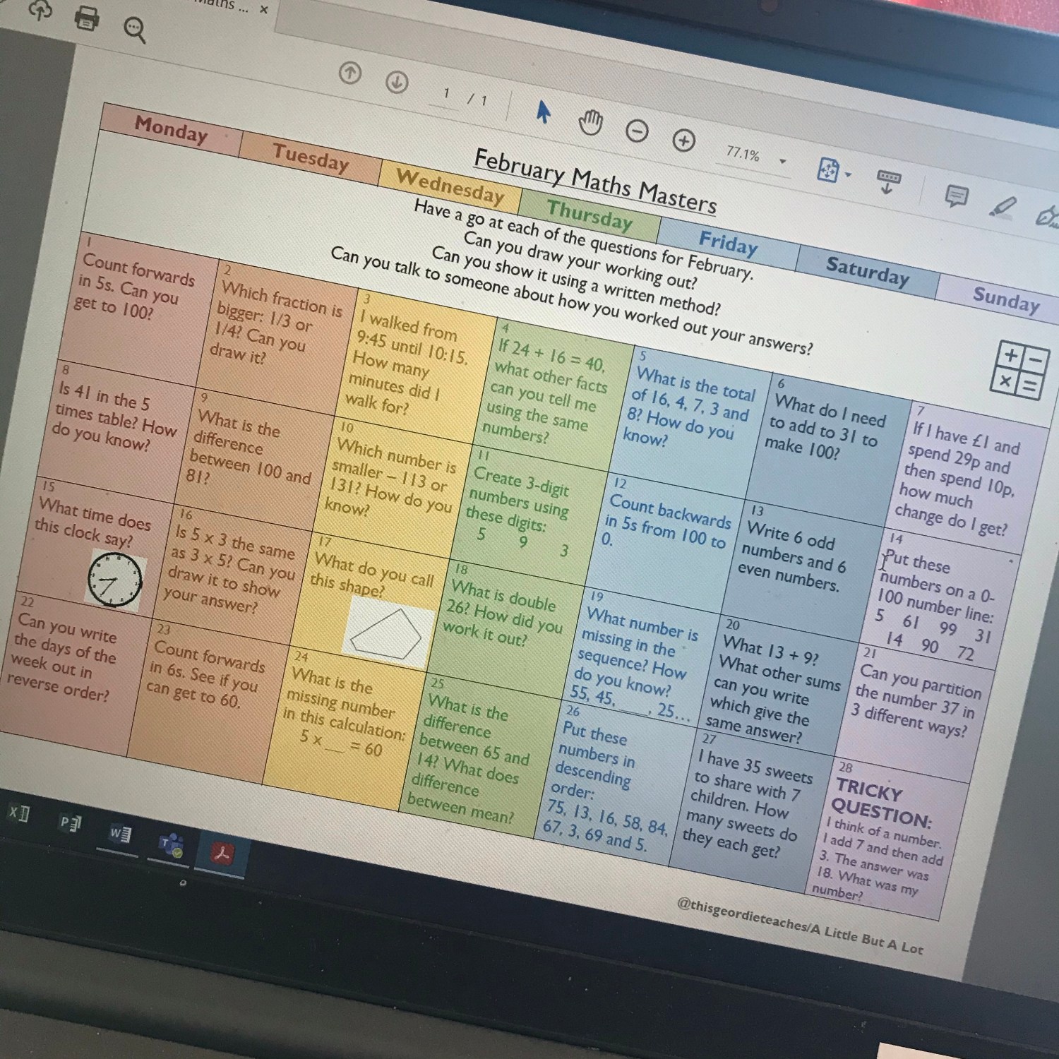 FREE RESOURCE: February Maths calendars – alittlebutalot