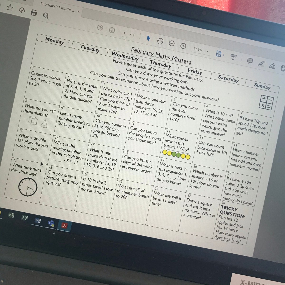 FREE RESOURCE: February Maths calendars – alittlebutalot