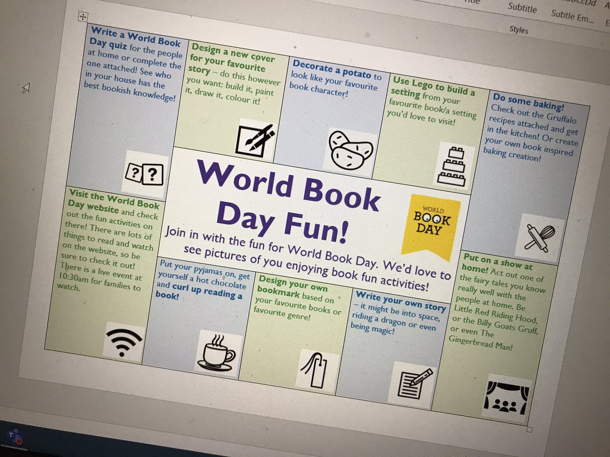 FREE RESOURCE: World Book Day menu – alittlebutalot