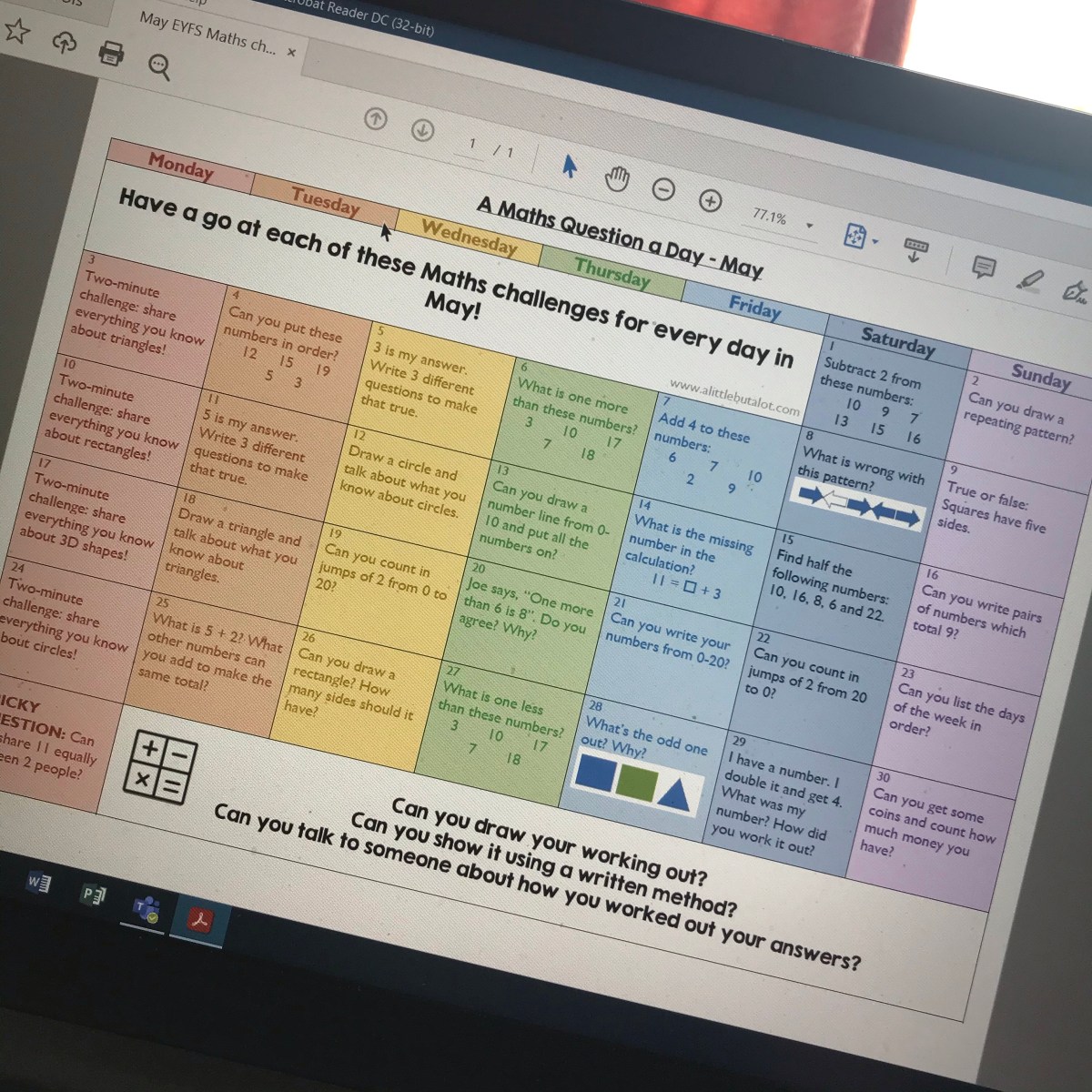 FREE RESOURCE: May 2021 Maths calendars – alittlebutalot