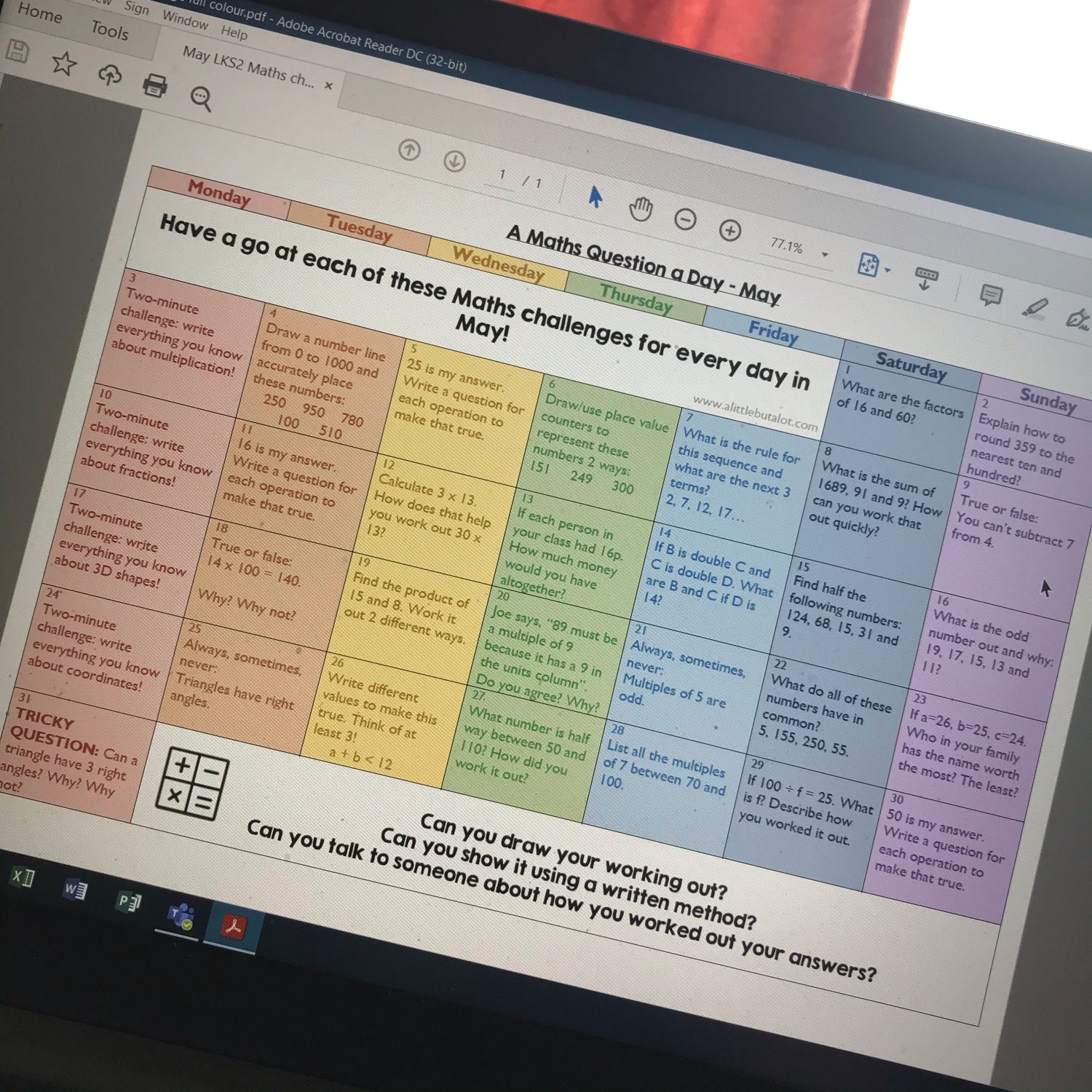 FREE RESOURCE: May 2021 Maths calendars – alittlebutalot