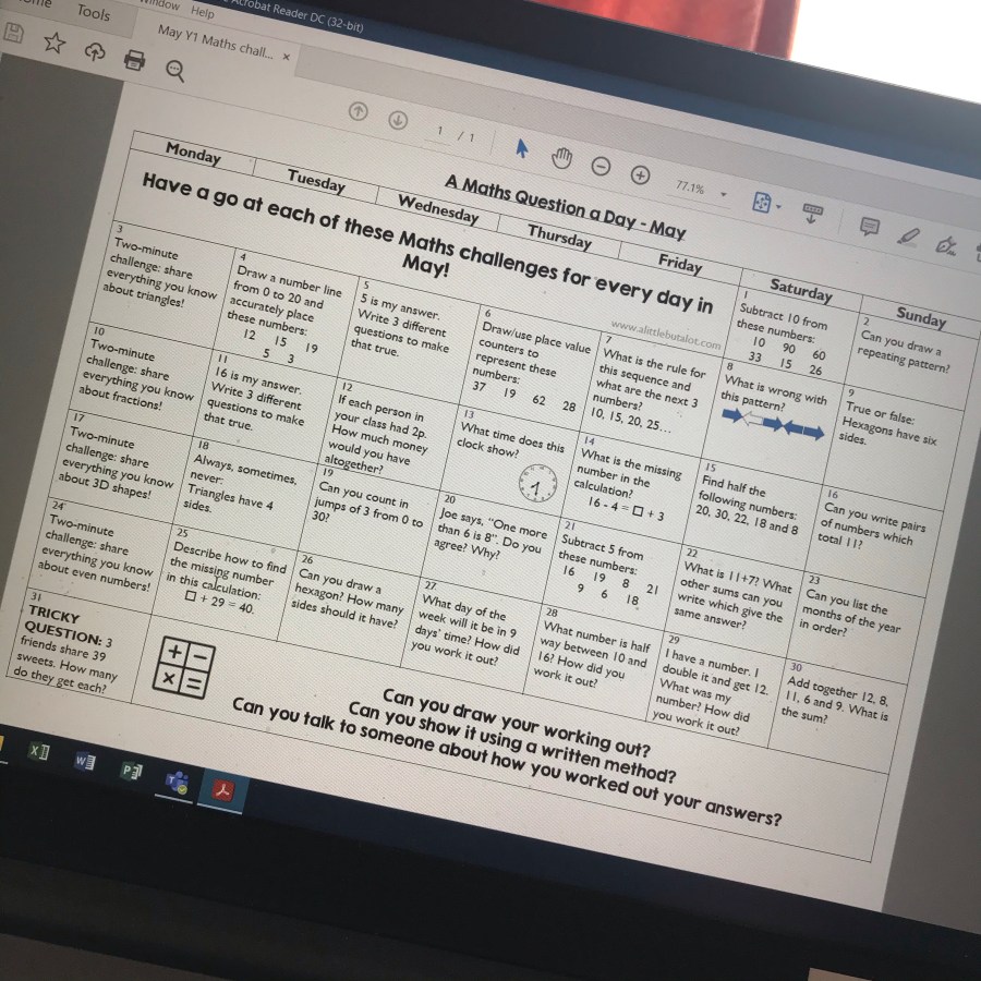FREE RESOURCE: May 2021 Maths calendars – alittlebutalot