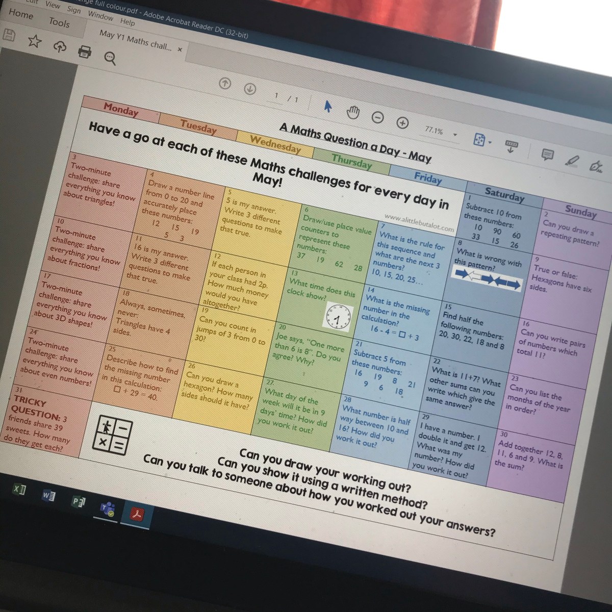 FREE RESOURCE: May 2021 Maths calendars – alittlebutalot