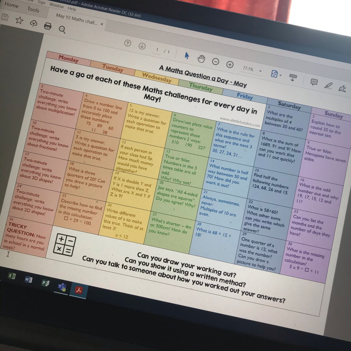 FREE RESOURCE: May 2021 Maths calendars – alittlebutalot