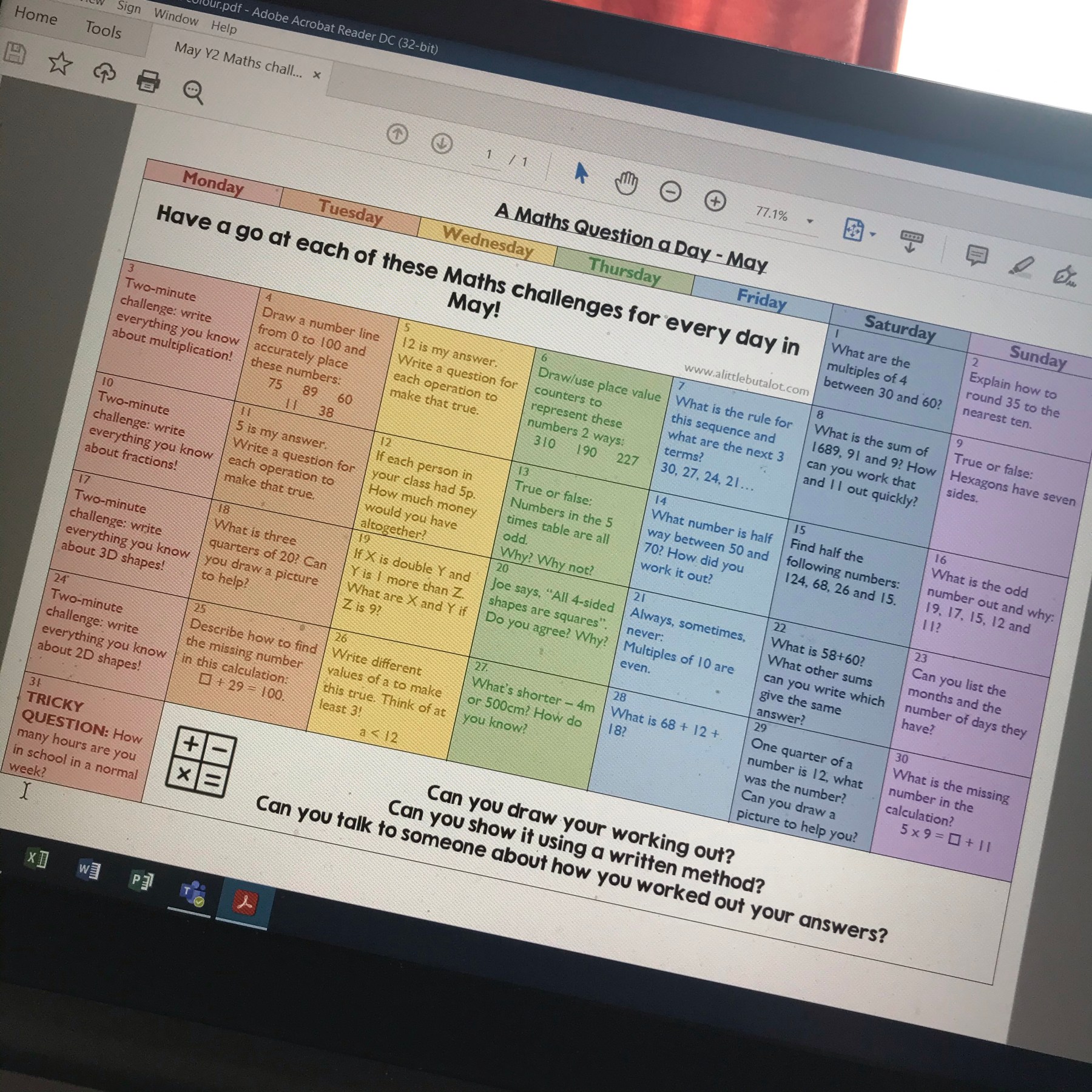 FREE RESOURCE: May 2021 Maths calendars – alittlebutalot