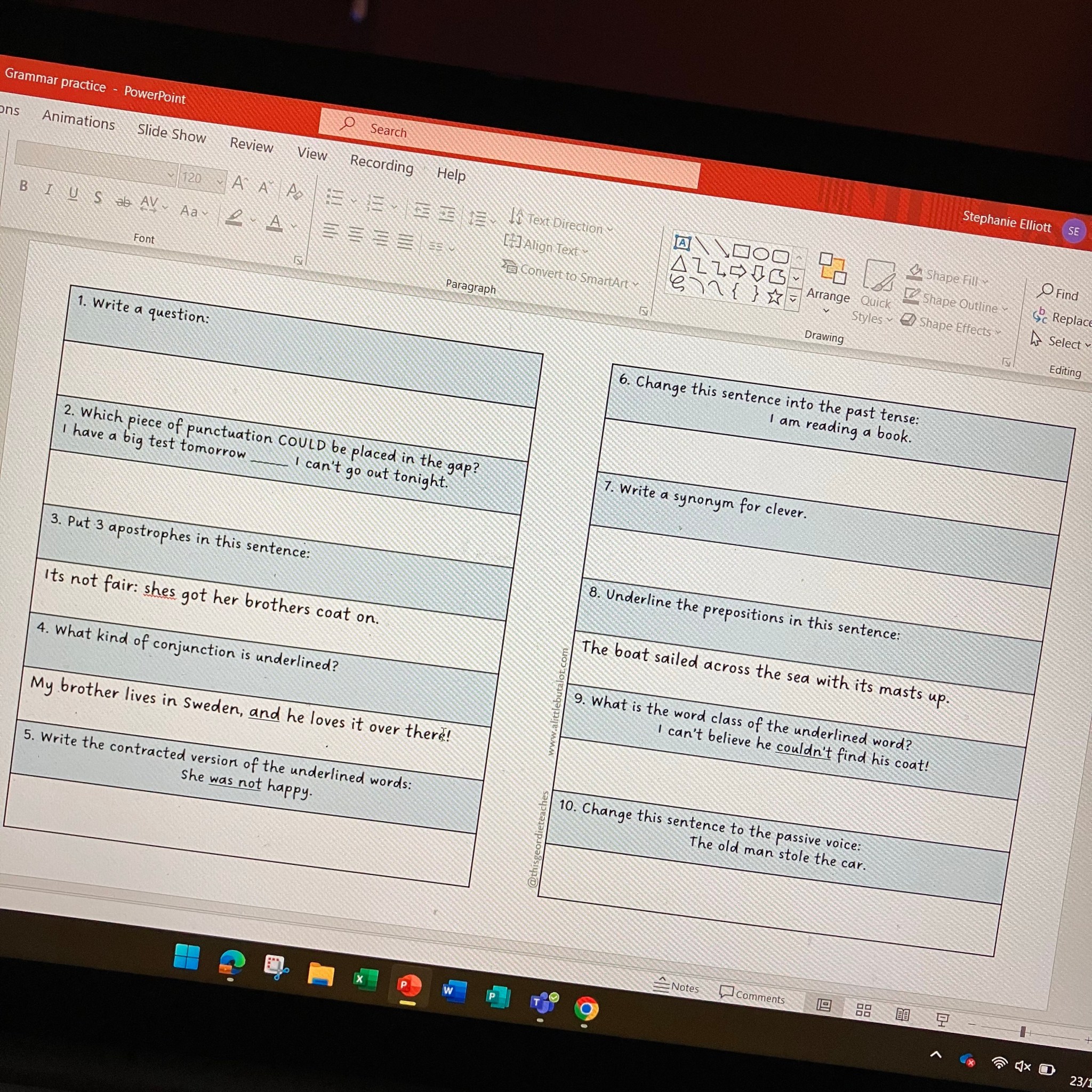 FREEBIE: Y6 SPAG WEEKLY TESTS – alittlebutalot